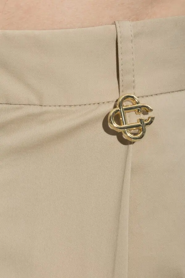 Casablanca Pleated Wide-leg Trousers