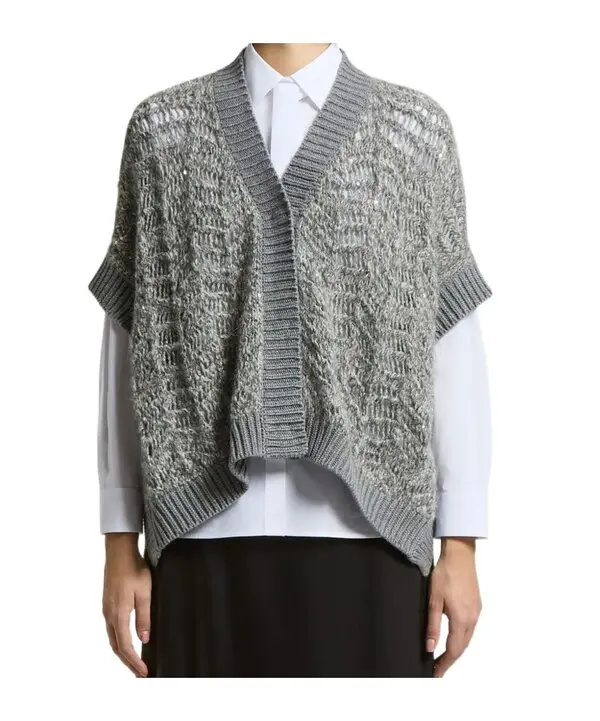 Peserico V-neck Cardigan - Grey