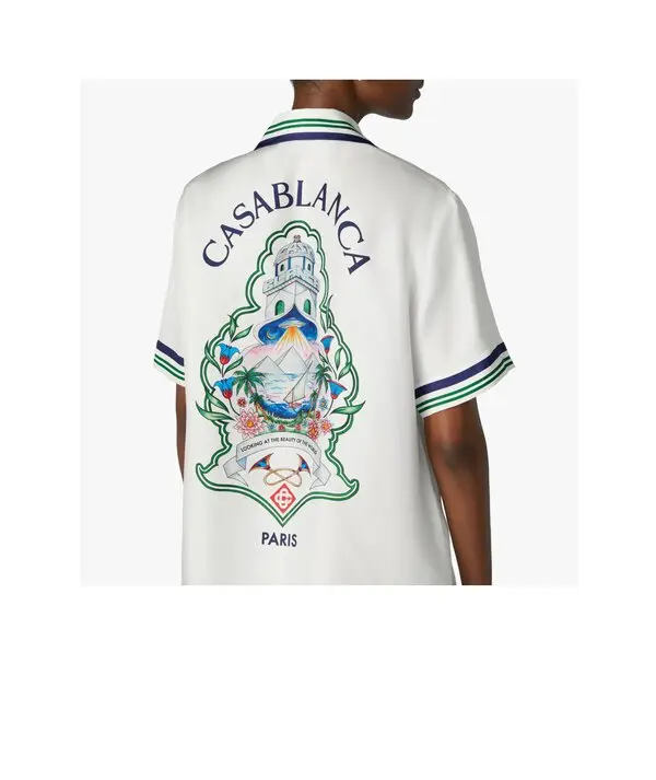 Casablanca Hotel Emblem Silk Shirt