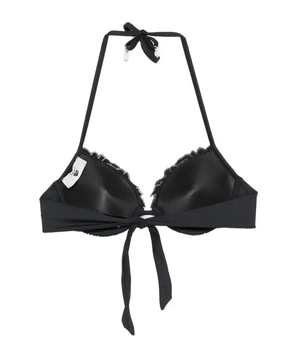 TWINSET Embroidered Halterneck Bikini Top