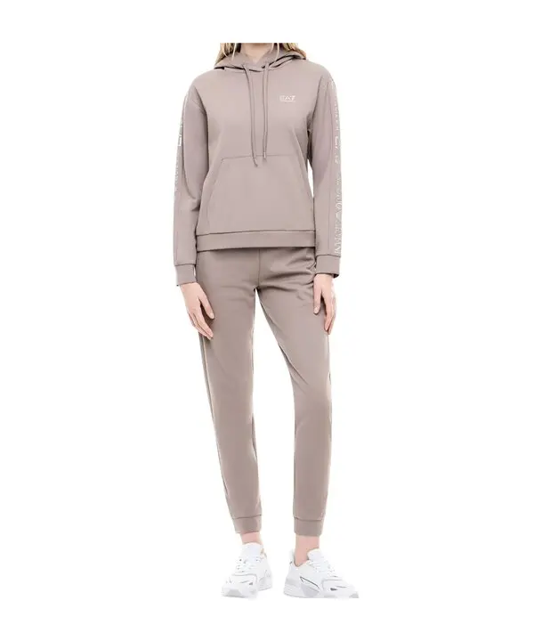 EA7 Cotton Tracksuit With Logo Tape - Grey