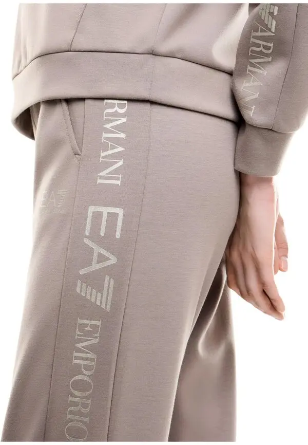 EA7 Cotton Tracksuit With Logo Tape - Grey
