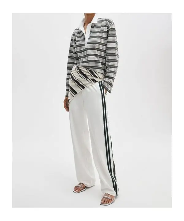 RAG  BONE Kelly Striped Long-sleeved Polo Shirt