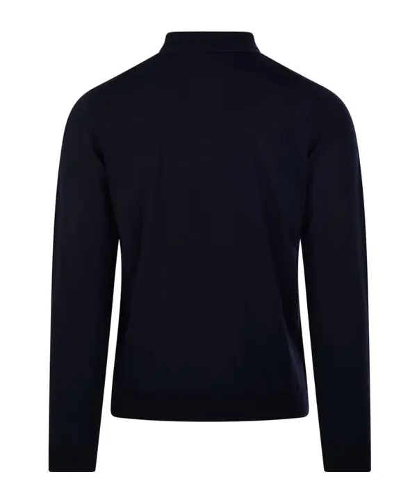 ROBERTO COLLINA Long-sleeve Knitted Polo Shirt