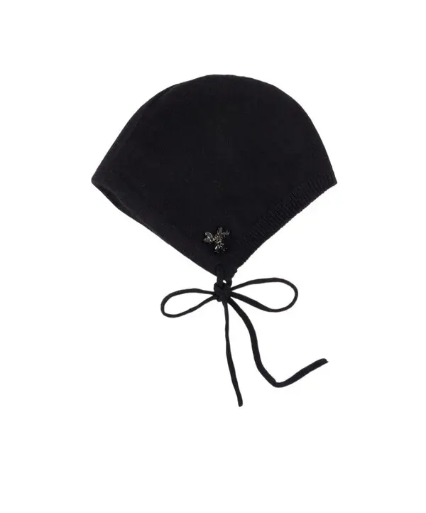 Simone Rocha Knit Headscarf - Black