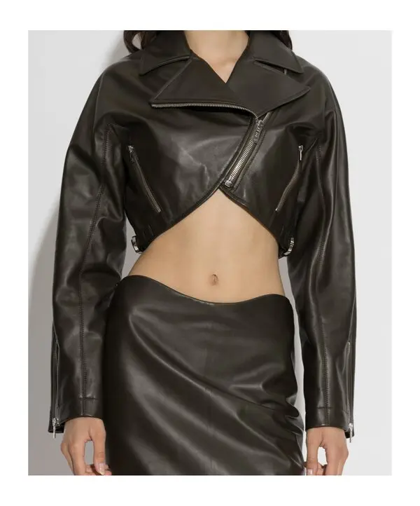 Alaïa Long-sleeved Leather Jacket