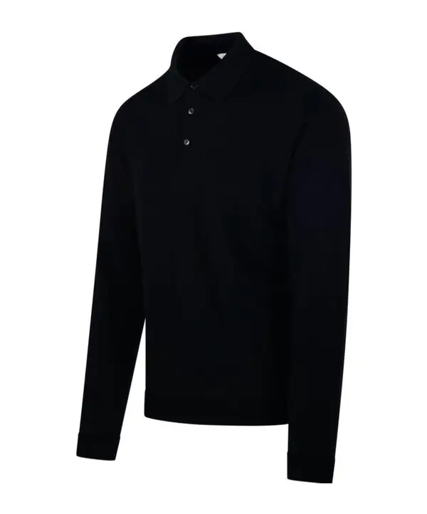 ROBERTO COLLINA Long-sleeve Knitted Polo Shirt