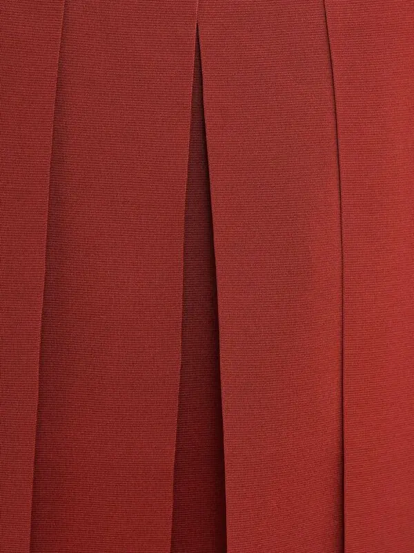 Alaïa Pleated Midi Skirt With Slit