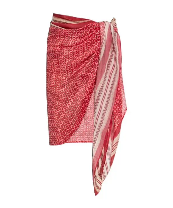 Isabel Marant Étoile Striped Printed Beach Sarong - Red