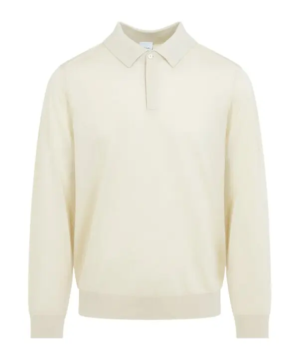 Paul Smith Long-sleeve Knitted Polo Shirt - Beige