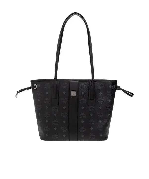 Mcm Liz Reversible Monogram Pattern Tote Bag - Black