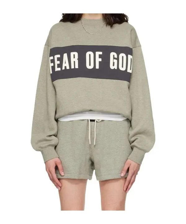 Fear Of God Long Sleeve Sweatshirt With Logo Embellishment - Grey