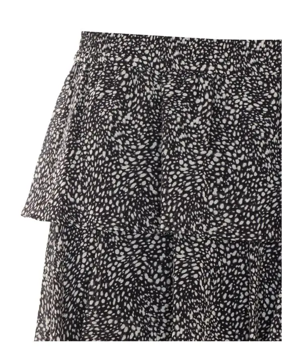 Michael Kors Printed Multi-layered Midi Skirt