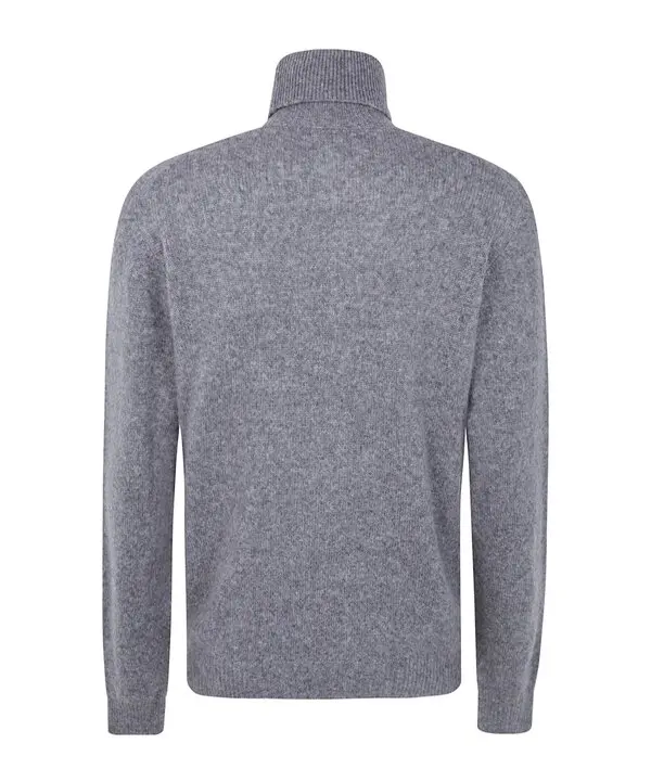 NUUR Roll Neck Wool Sweater - Mixed Grey