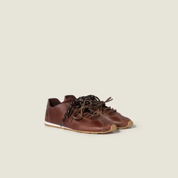 Miu Miu Plume Leather Sneakers