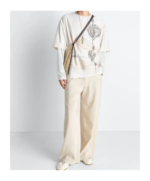 LEMAIRE Button Printed T-shirt