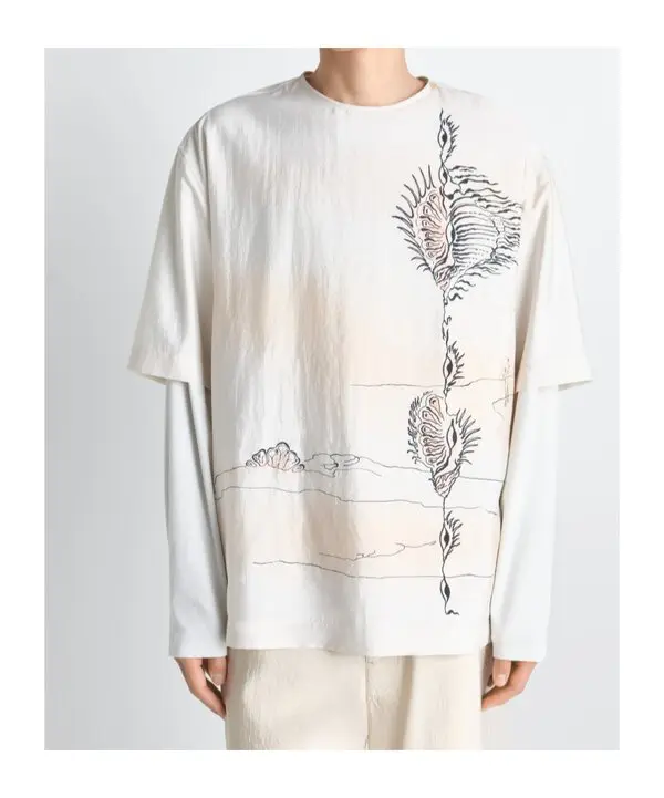 LEMAIRE Button Printed T-shirt