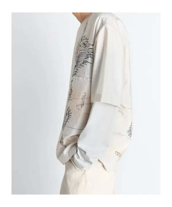 LEMAIRE Button Printed T-shirt