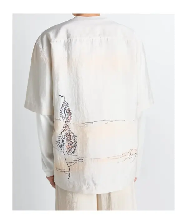LEMAIRE Button Printed T-shirt