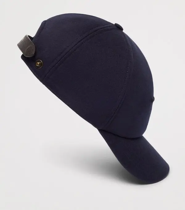 TOM FORD Cashmere Baseball Cap With Embroidered Logo - Blue