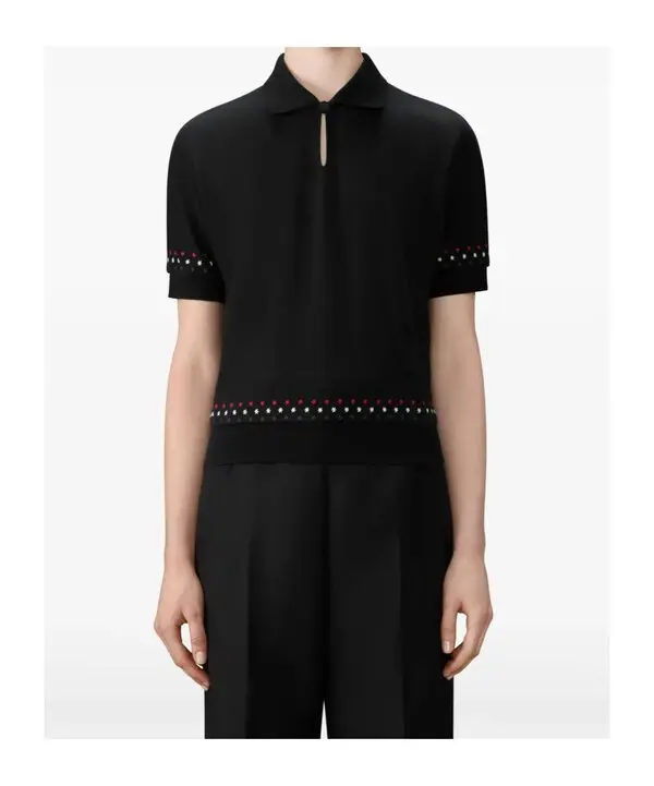 Thom Browne Snowflake-embroidery Polo Top