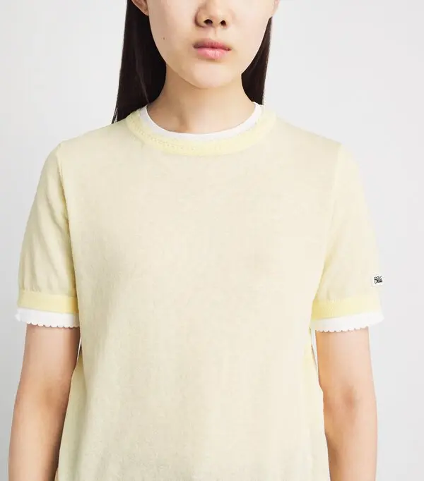 Claudie Pierlot Scalloped Knit Sweater