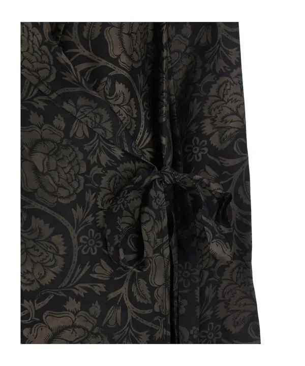 UMA WANG Long-sleeved Printed Jacket With Side Ties