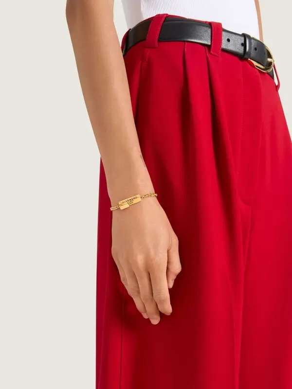 Givenchy Logo Engraved Tape Bracelet
