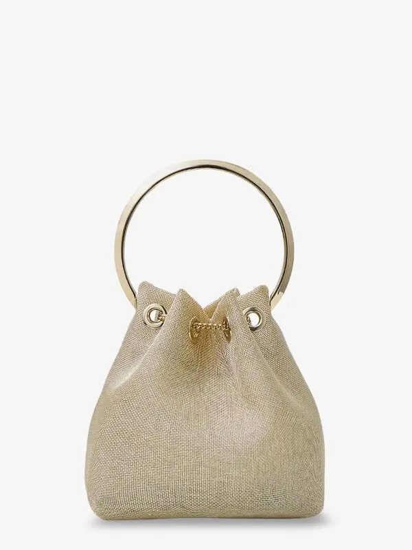 JIMMY CHOO Bon Bon Metallic Mesh Bucket Bag