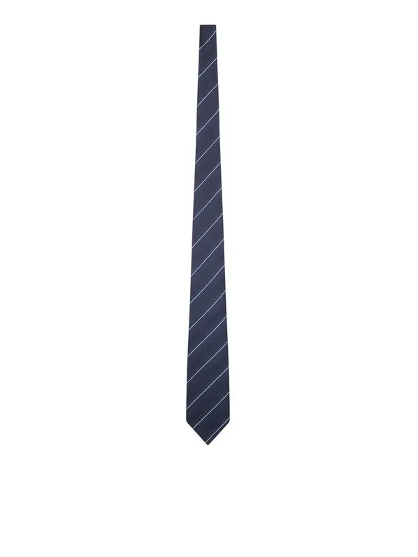 TOM FORD Silk Tie With Geometric Pattern - Blue