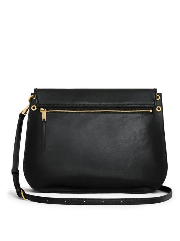 Celine Triomphe Soft Saddlebag In Soft Polished Calfskin