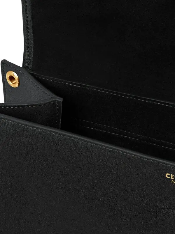 Celine Triomphe Soft Saddlebag In Soft Polished Calfskin