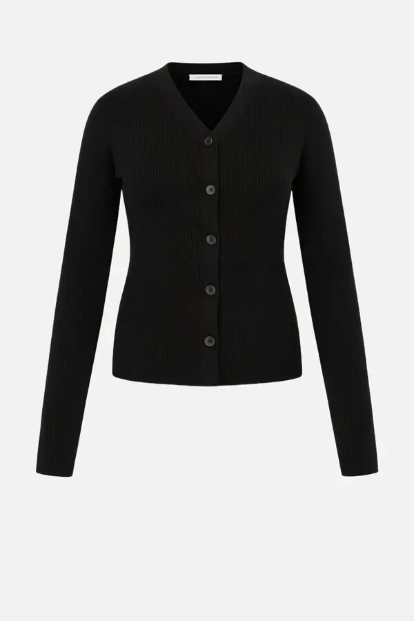 EMILIA WICKSTEAD Cashfeel Merino Wool Cardigan - Black