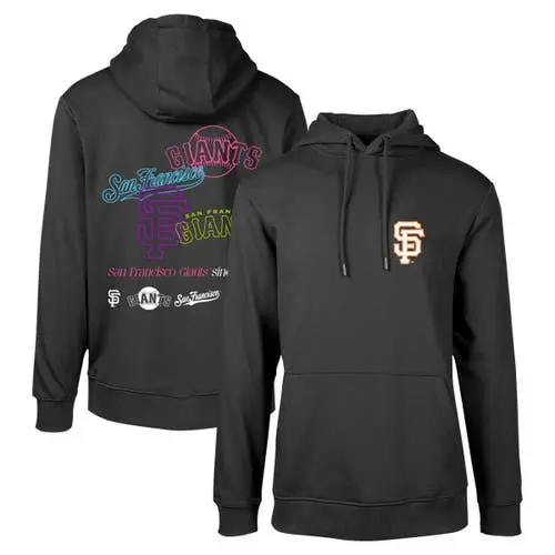 LEVELWEAR San Francisco Giants Podium Vintage Pullover Hoodie - Black