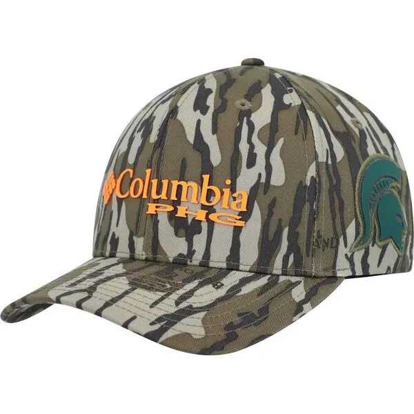Columbia Mossy Oak Michigan State Spartans Bottomland Flex Hat - Camo