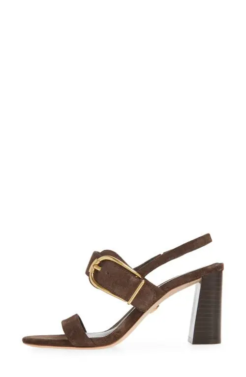 Veronica Beard Gaela Slingback Sandal With Buckle And Stacked Heel