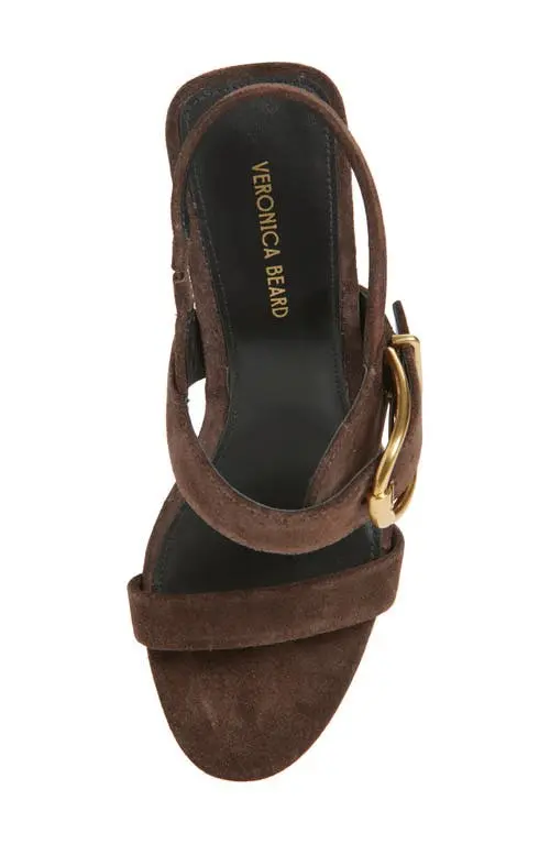 Veronica Beard Gaela Slingback Sandal With Buckle And Stacked Heel