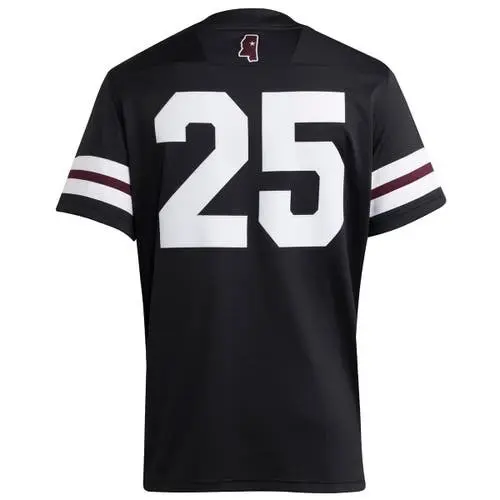 Adidas Mississippi State Bulldogs #25 Premier Strategy Jersey By - Black