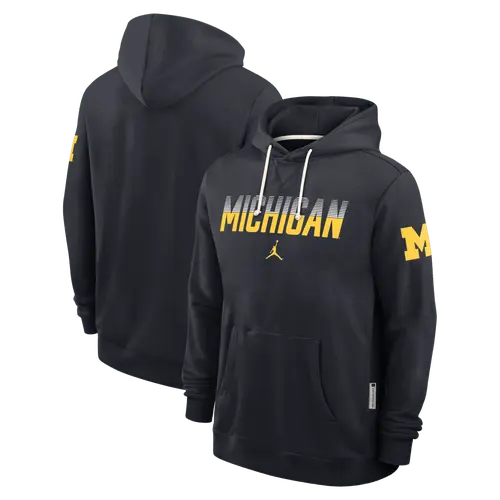 JORDAN BRAND Michigan Wolverines 2026 Sideline Standard Issue Dri-fit Hoodie - Navy