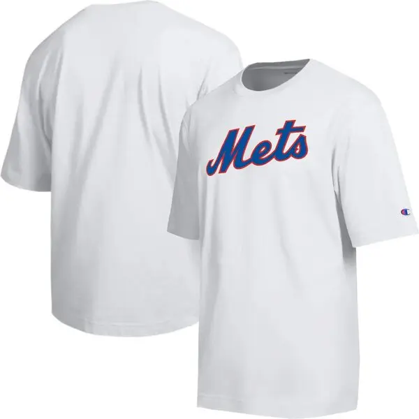 Champion New York Mets All Star Arched Chenille Wordmark T-shirt - White