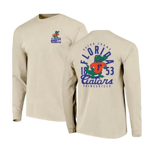IMAGE ONE Florida Gators Comfort Colors Mascot Overlay Long Sleeve T-shirt - Natural
