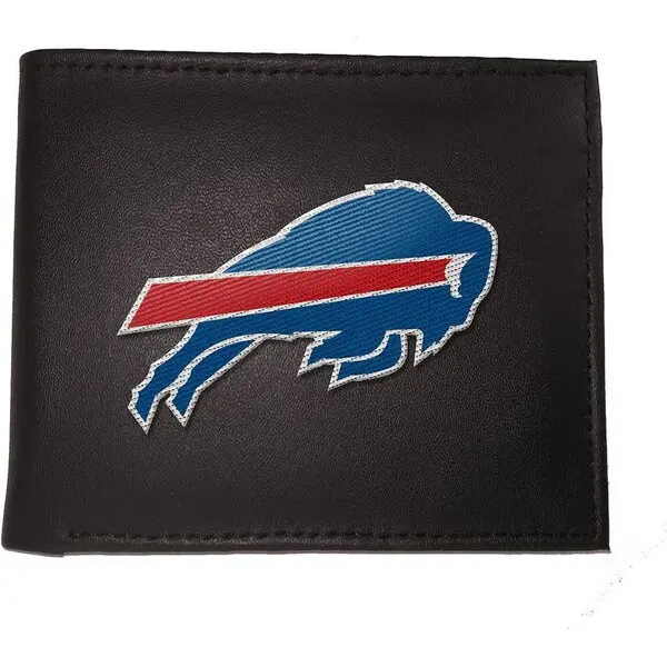 EVERGREEN ENTERPRISES Buffalo Bills Synthetic Leather Embroidered Bifold Wallet - Black