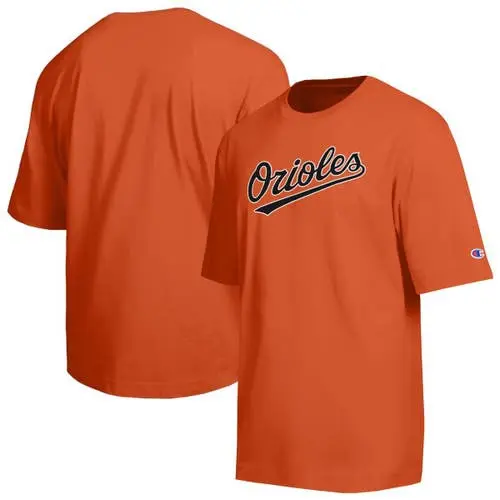 Champion Baltimore Orioles All Star Chenille Wordmark T-shirt - Orange