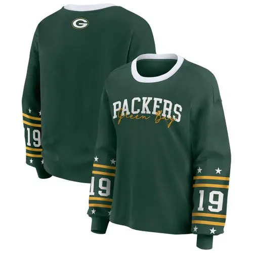WEAR BY ERIN ANDREWS Bay Packers Sport Long Sleeve T-shirt - Green