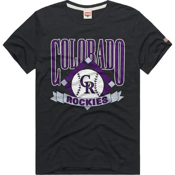 HOMAGE Colorado Rockies Tri-blend Hyperlocal T-shirt - Charcoal