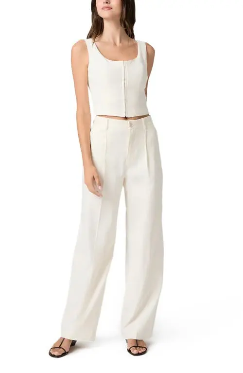 Paige Westin Pleated Straight Leg Pants