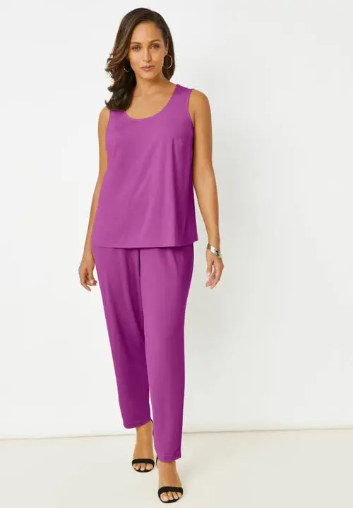 JESSICA LONDON Stretch Knit Four-piece Wardrobe Set - Deep Orchid