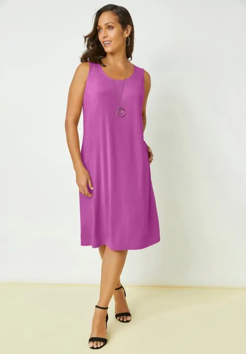 JESSICA LONDON Stretch Knit Four-piece Wardrobe Set - Deep Orchid