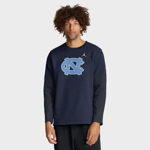 JORDAN BRAND North Carolina Tar Heels 2025 Sideline Coach Therma-fit Long Sleeve T-shirt - Navy