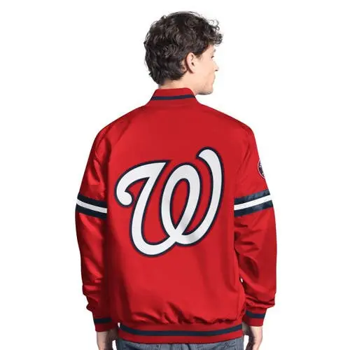 STARTER Washington Nationals Scout Full-snap Varsity Jacket